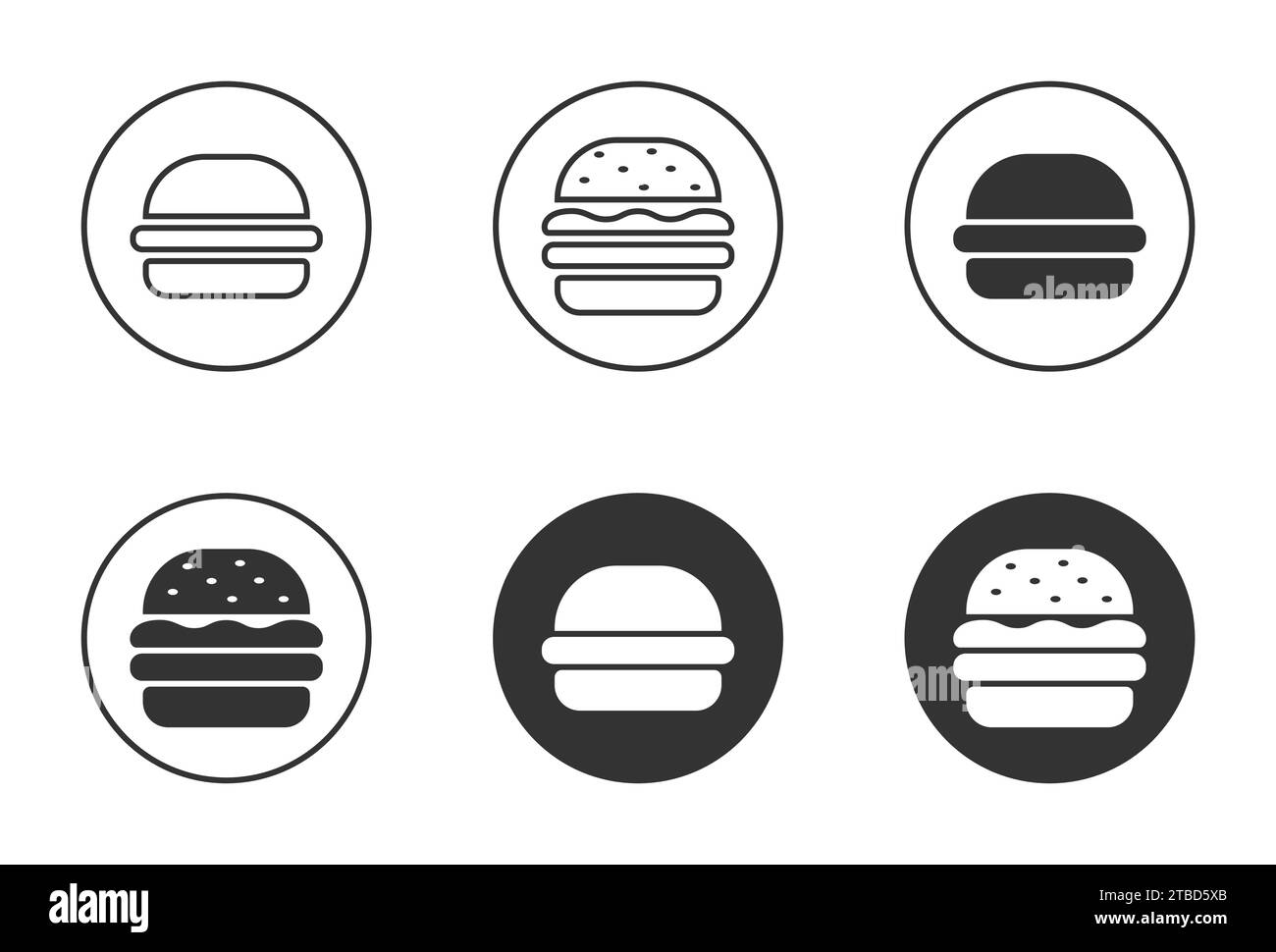 Disegno del logo dell'hamburger Foto e Immagini Stock in Bianco e Nero ...