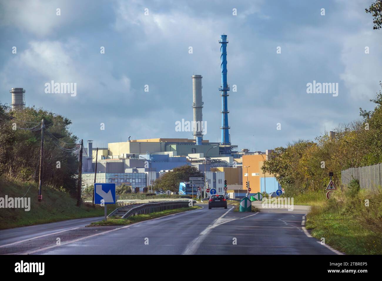 Francia, Normandia, impianto di ritrattamento nucleare per barre di ...