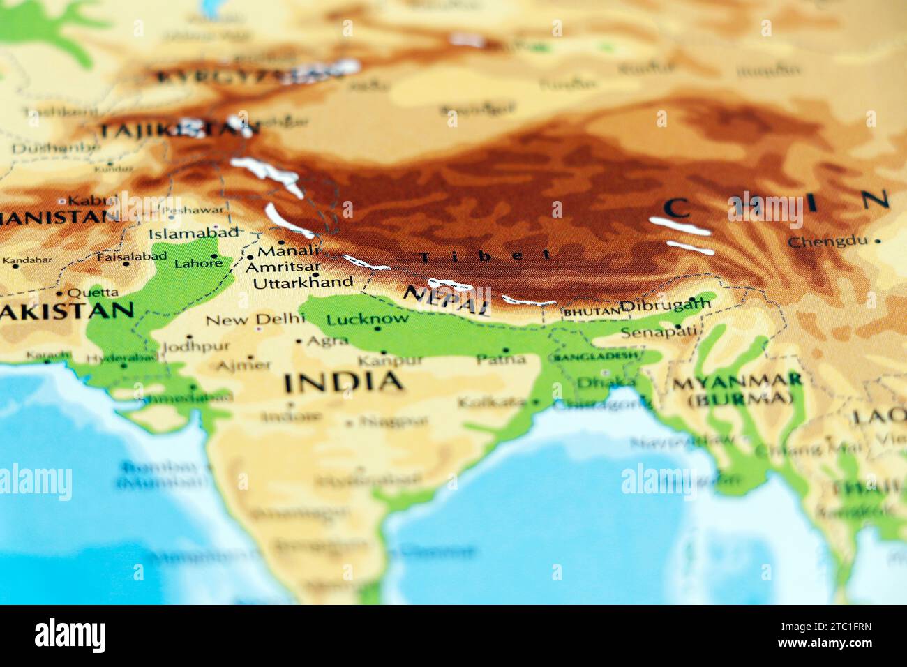 Mappa dei confini della cina afghanistan immagini e fotografie stock ad ...