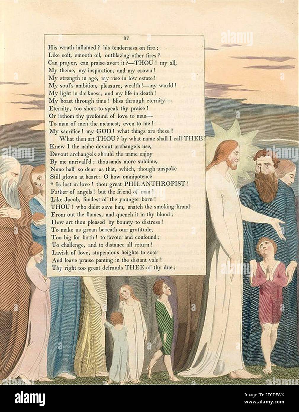 William blake illustration night thoughts immagini e fotografie stock ...