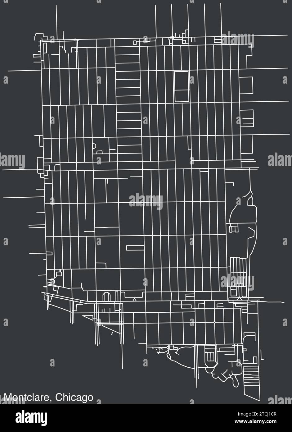 Mappa della zona di chicago Immagini Vettoriali Stock - Alamy