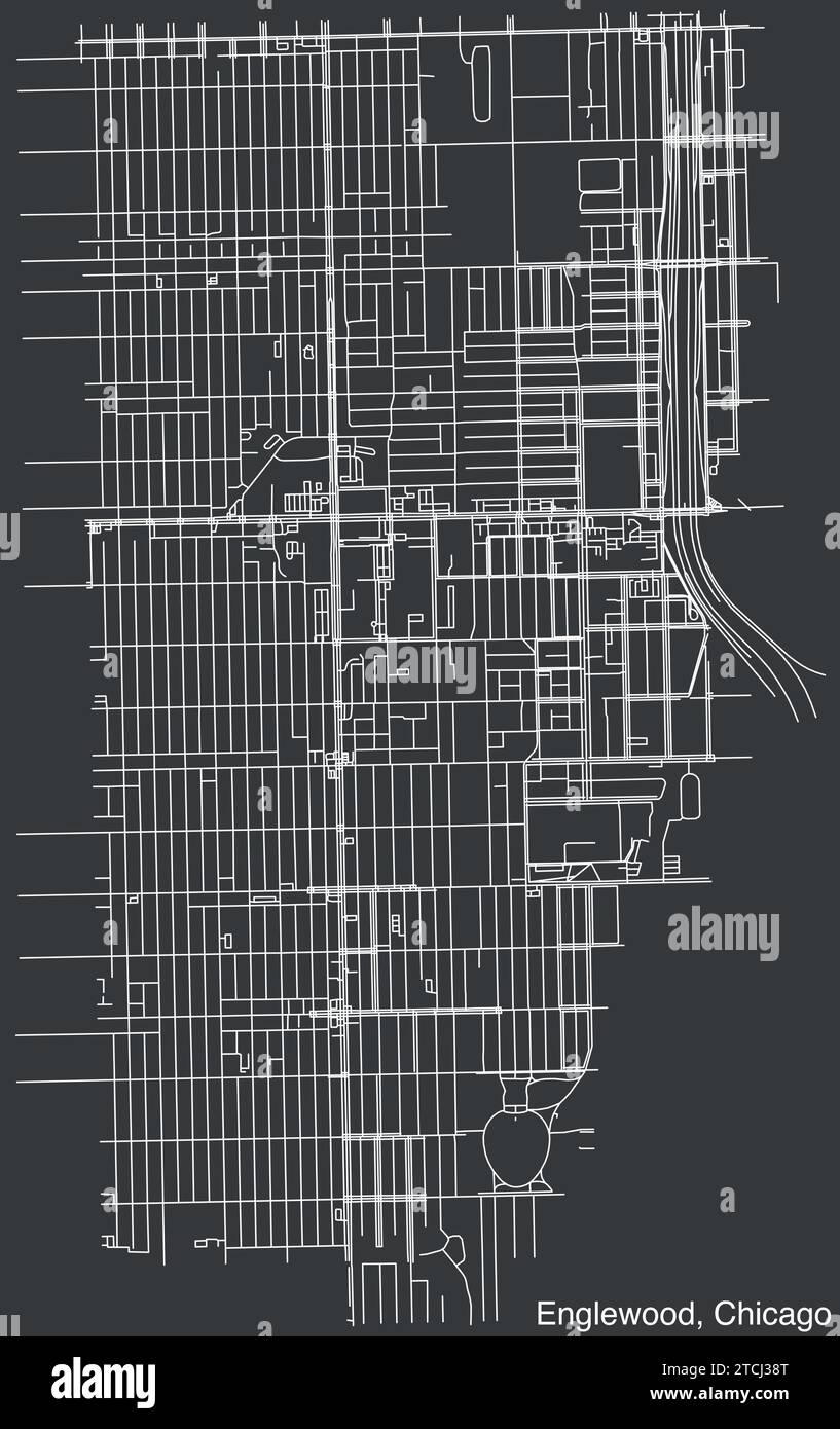 Mappa della zona di chicago Immagini Vettoriali Stock - Alamy