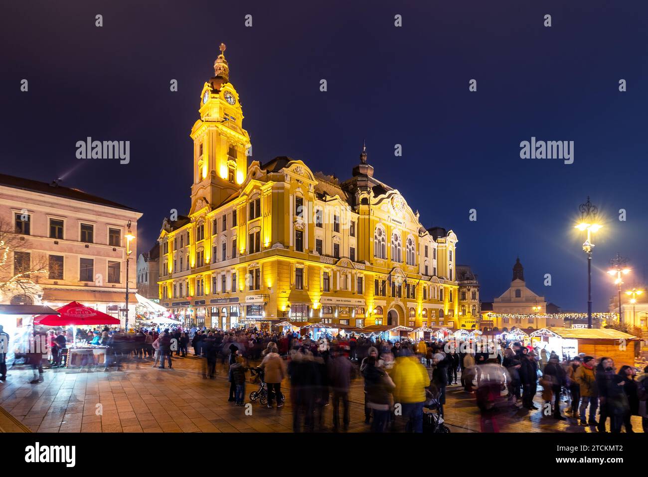 Europa, Ungheria, città di Pecs, incredibile mercatino di natale nell ...