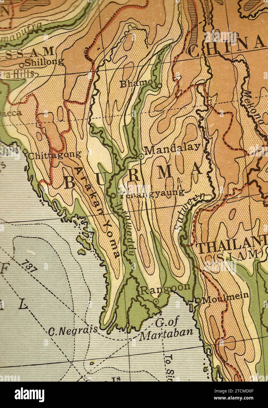 Mappa della birmania immagini e fotografie stock ad alta risoluzione ...