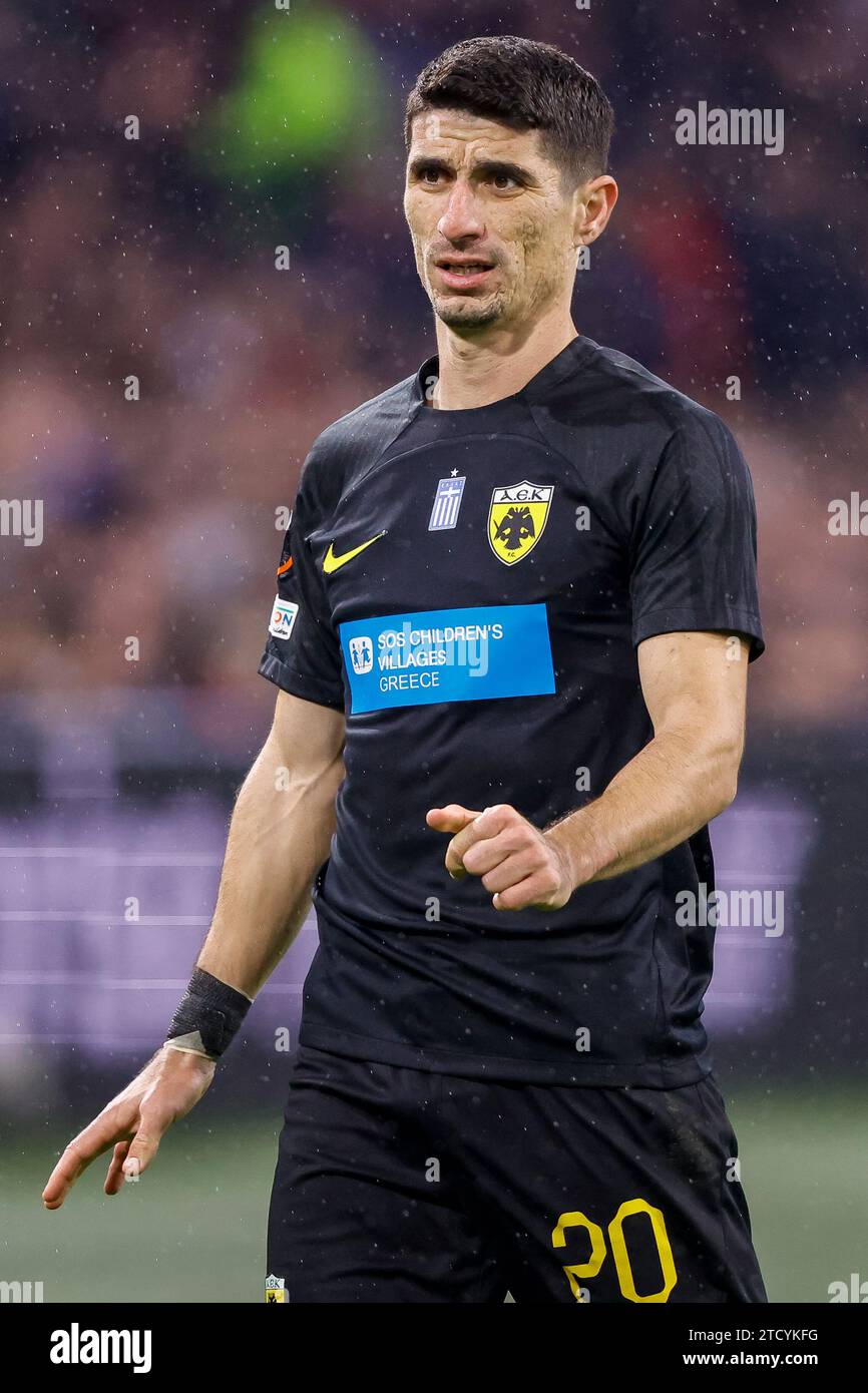 AMSTERDAM, PAESI BASSI - 14 DICEMBRE: Petros Mantalos (AEK Athene ...
