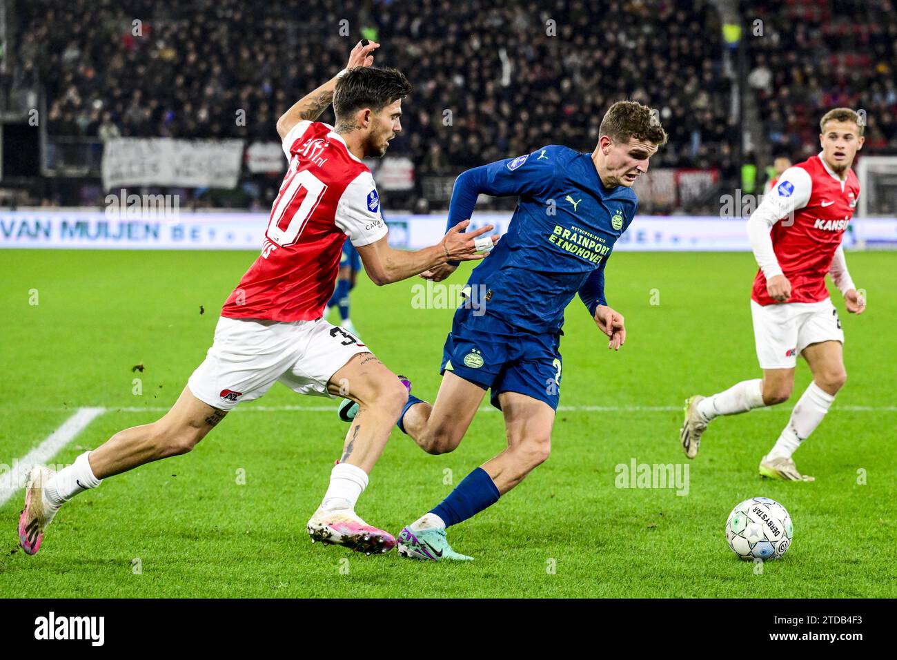 ALKMAAR - (l-r) Denso Kasius dell'AZ Alkmaar, Guus Til del PSV ...
