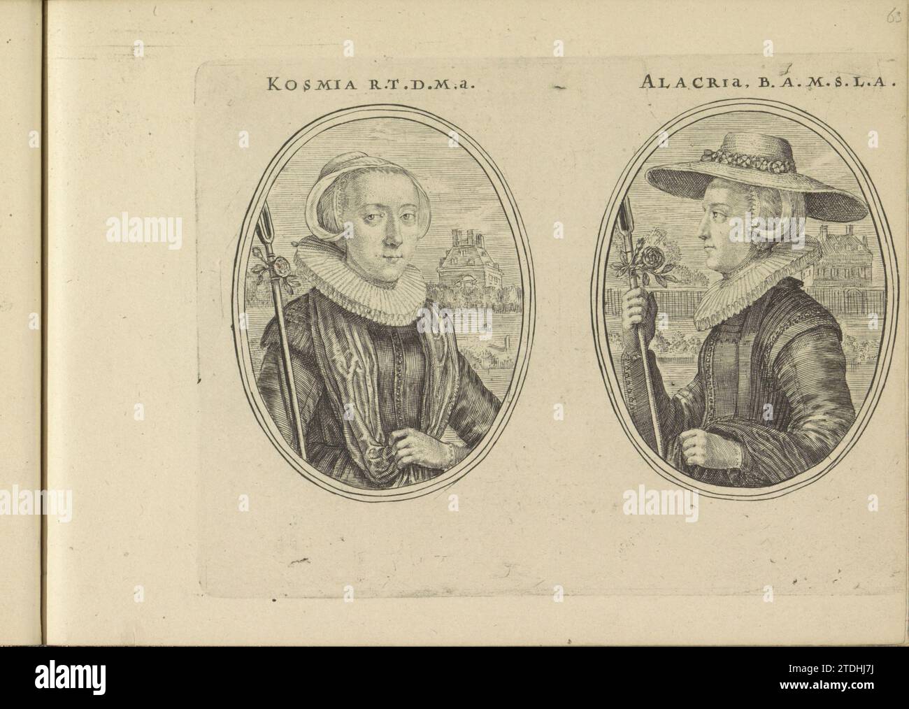 Ritratti di due donne sconosciute, entrambe come Herderin, 1640 due ...