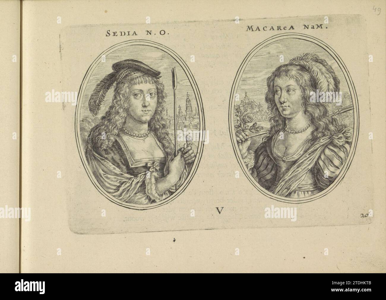 Ritratti di due donne sconosciute, entrambe come Herderin, 1640 due ...