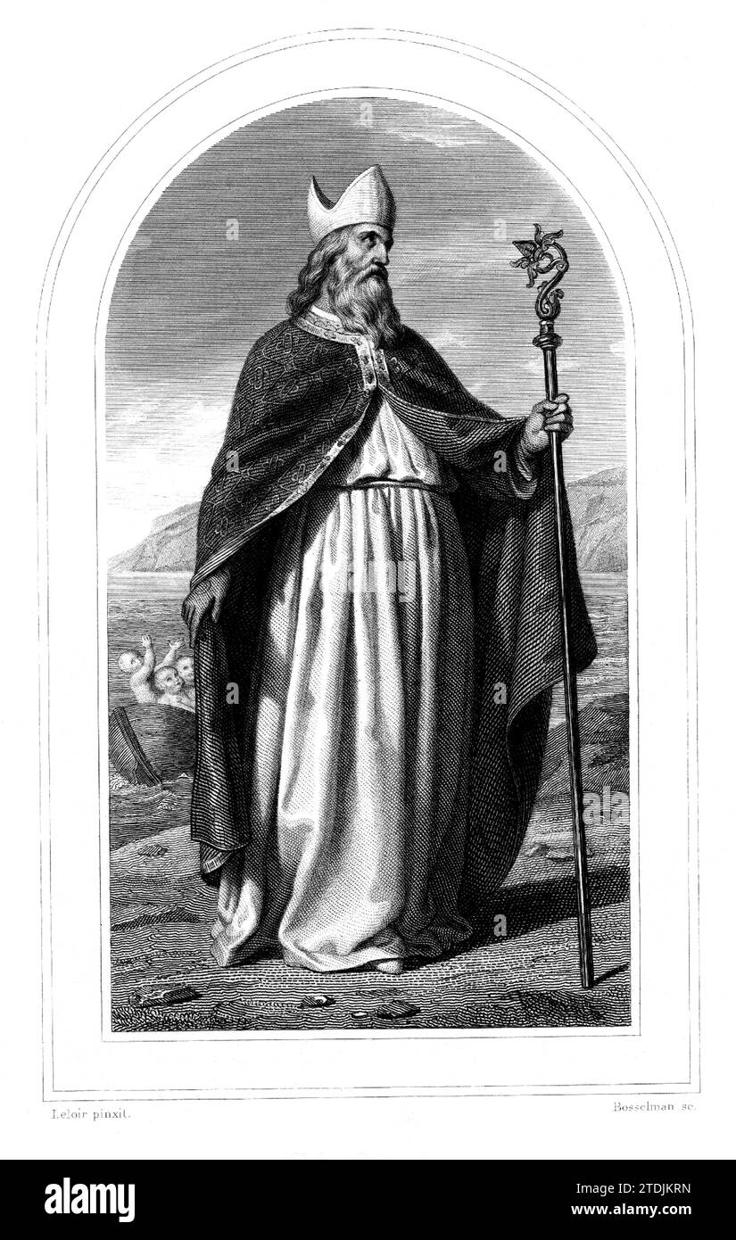 1857 , FRANCIA , ITALIA : il vescovo greco SAN NICOLA DI BARI ( 270 ...