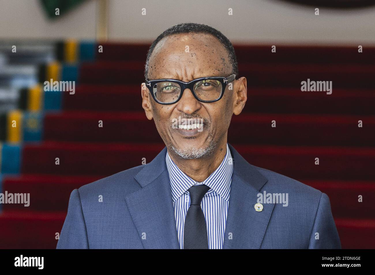 Paul Kagame, Praesident von Ruanda, aufgenommen im Rahmen eines ...
