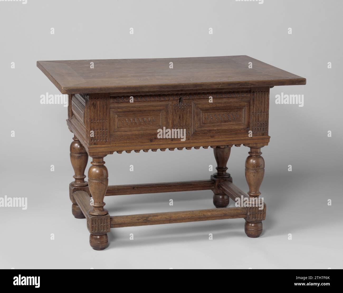 Payed table, anonimo, c. 1600 - c. 1650 payed table of Oak. Le gambe ...