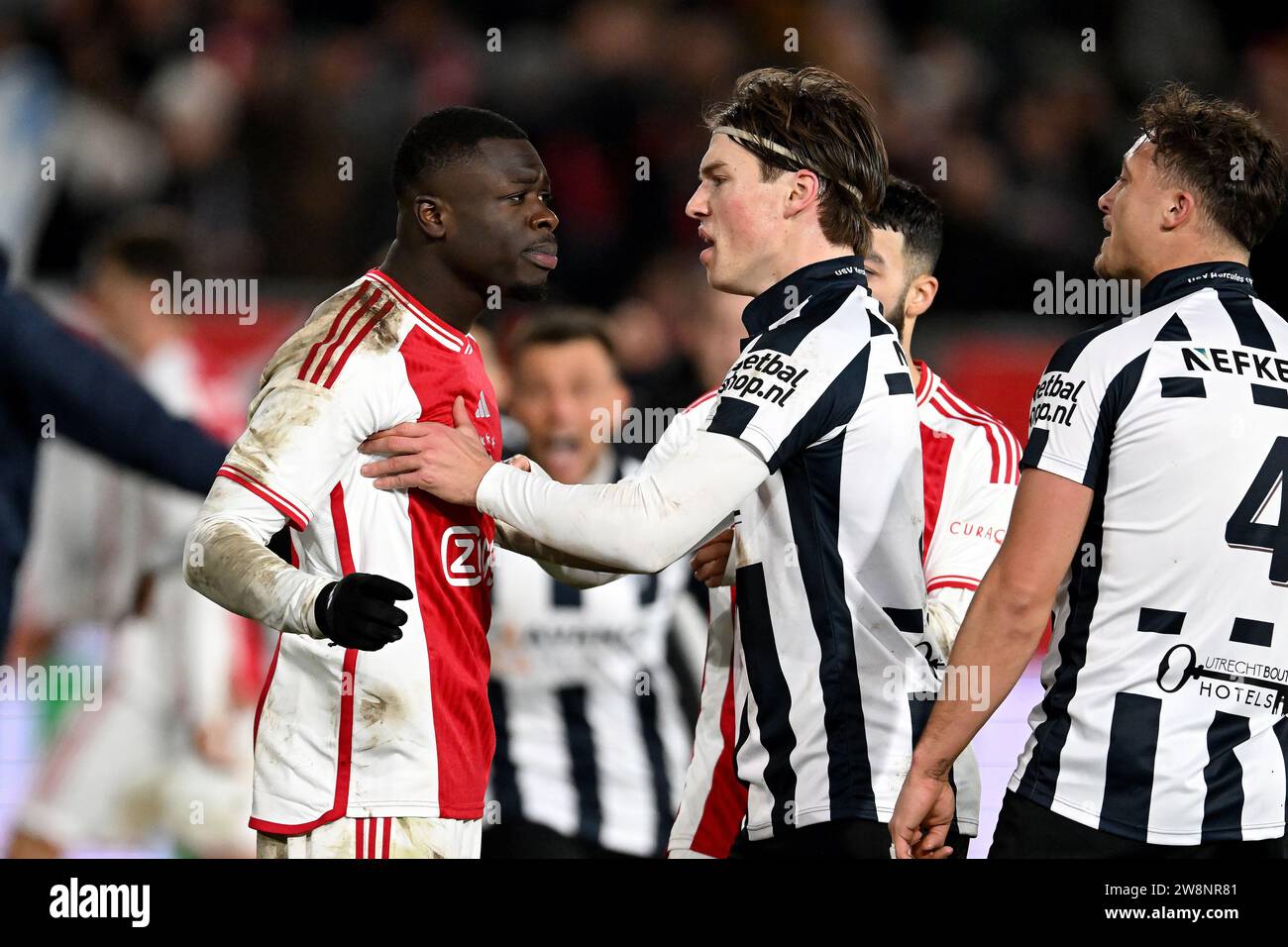 UTRECHT - Brian Brobbey dell'Ajax e Valentijn Beck dell'USV Hercules durante il secondo round ...
