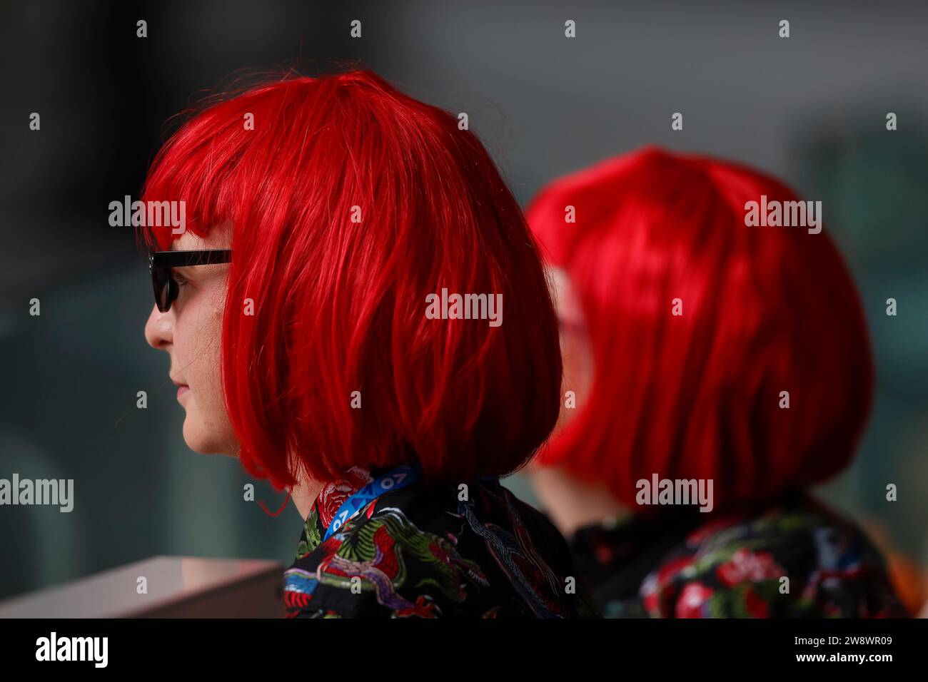 Ragazze che indossano parrucche immagini e fotografie stock ad alta ...