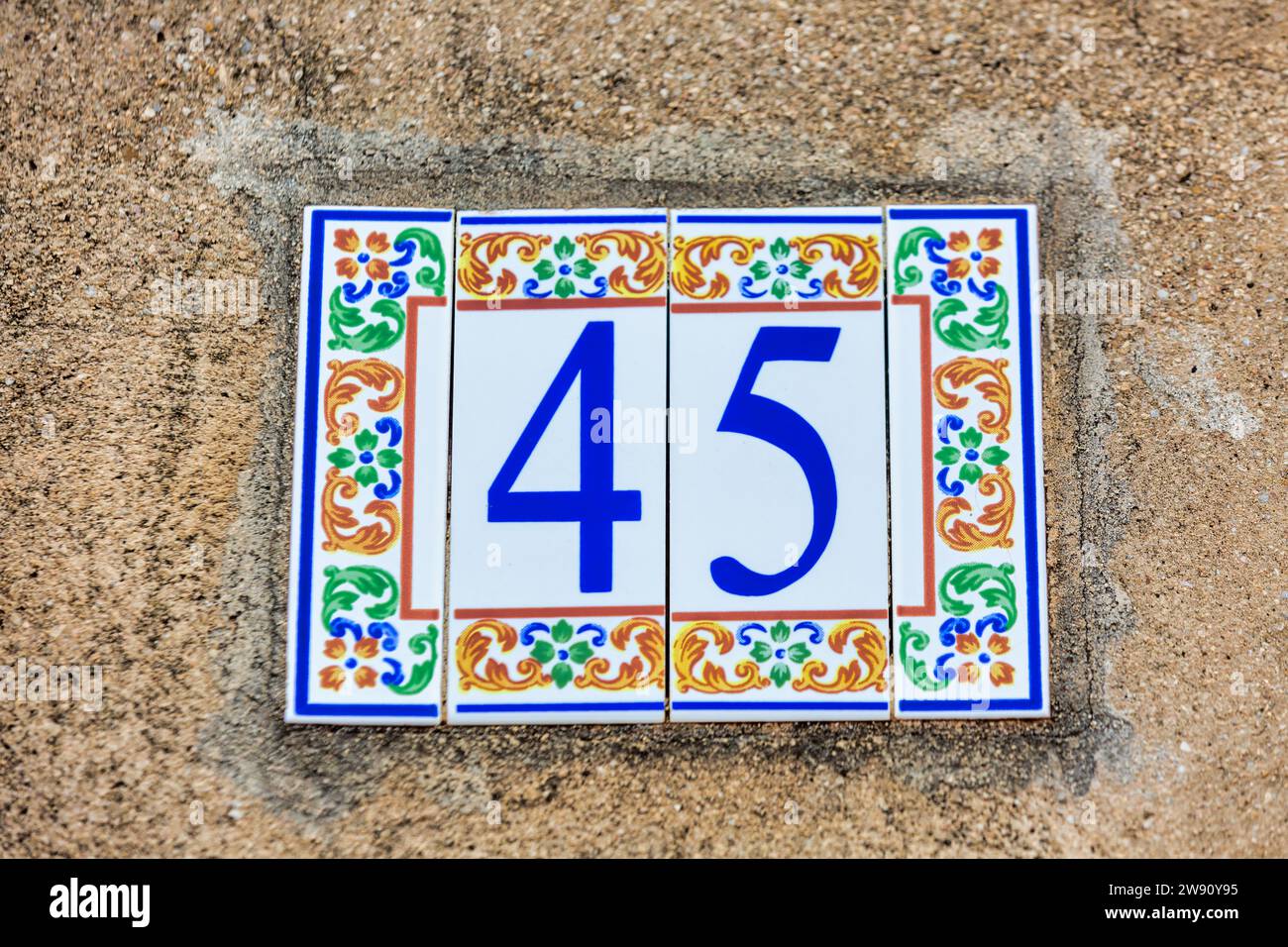 Number 45 sign immagini e fotografie stock ad alta risoluzione - Alamy