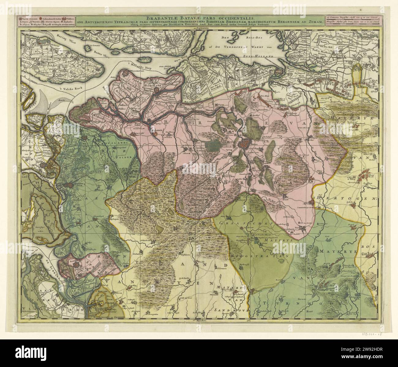 Mappa del Brabante, Anonimo, Nicolaes Visscher (II), 1677 - 1720 Stampa ...