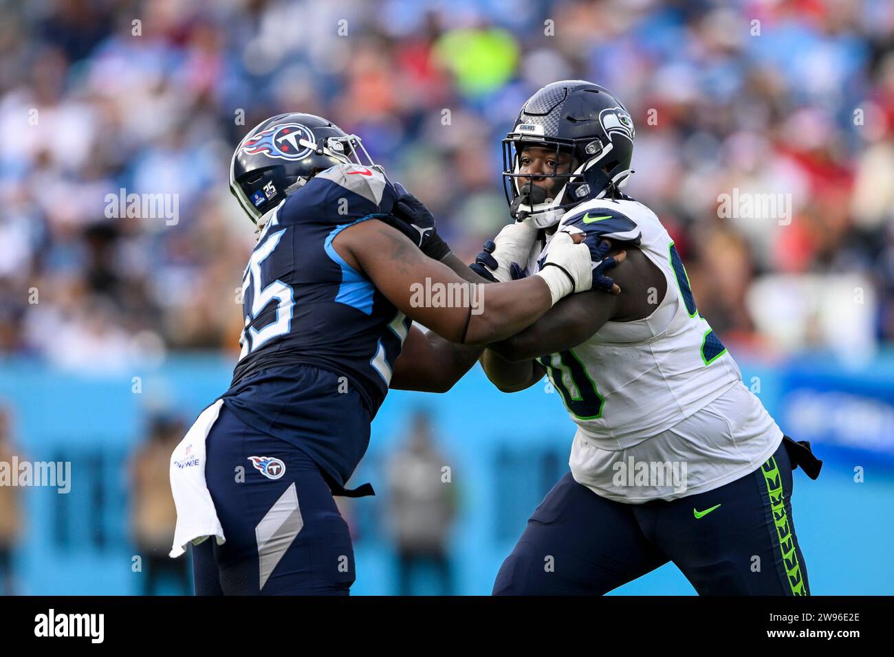 24 dicembre 2023: Il defensive tackle dei Seattle Seahawks Jarran Reed ...