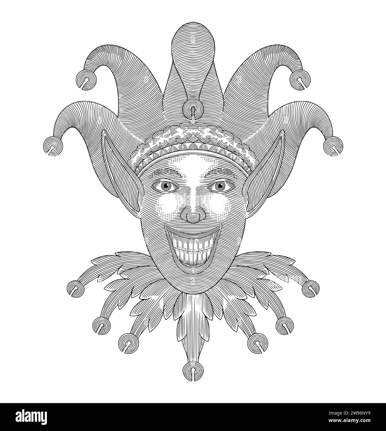 Vintage circus poster clown Foto e Immagini Stock in Bianco e Nero - Alamy