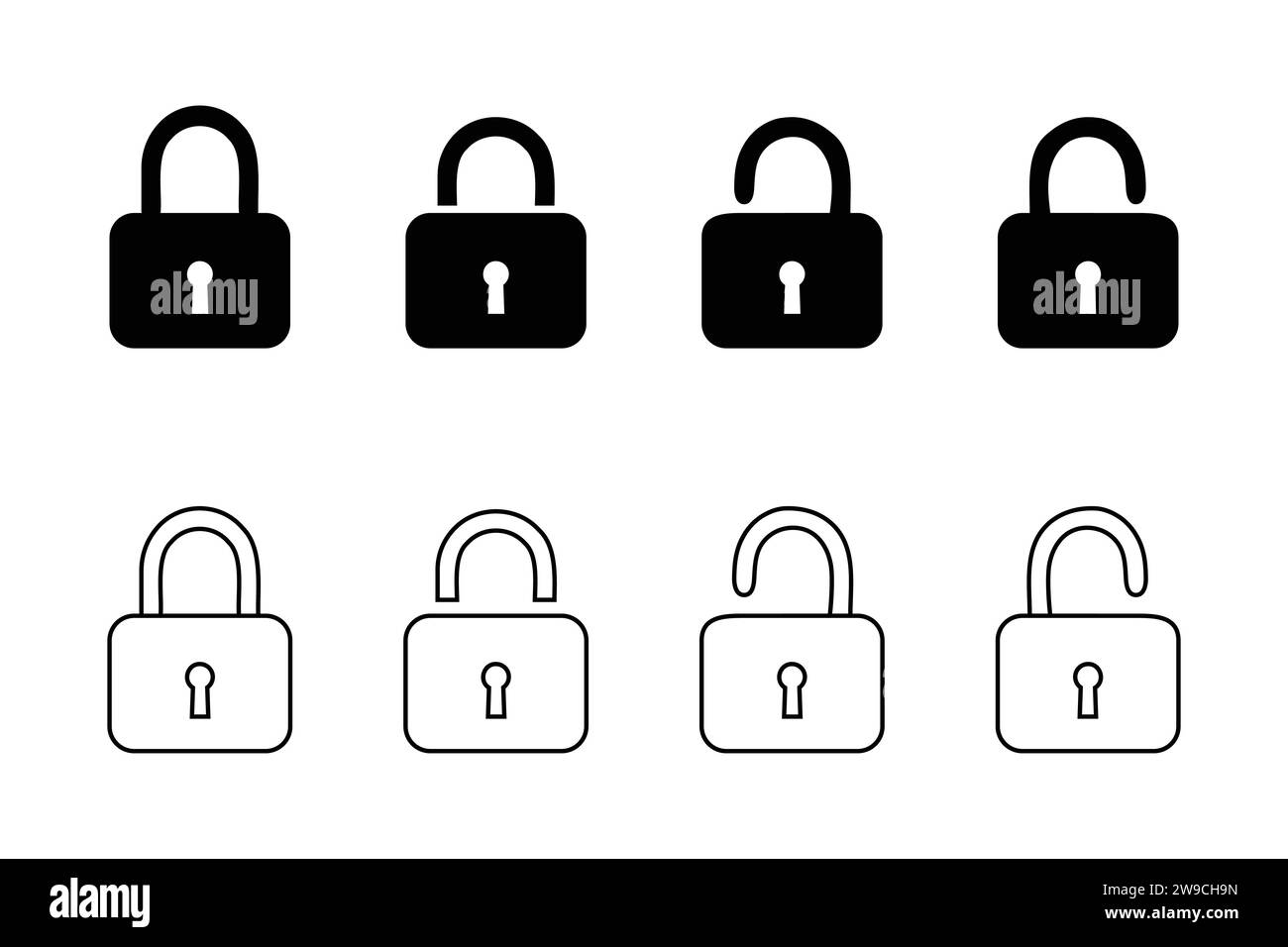 Lucchetto aperto Immagini Vettoriali Stock - Alamy