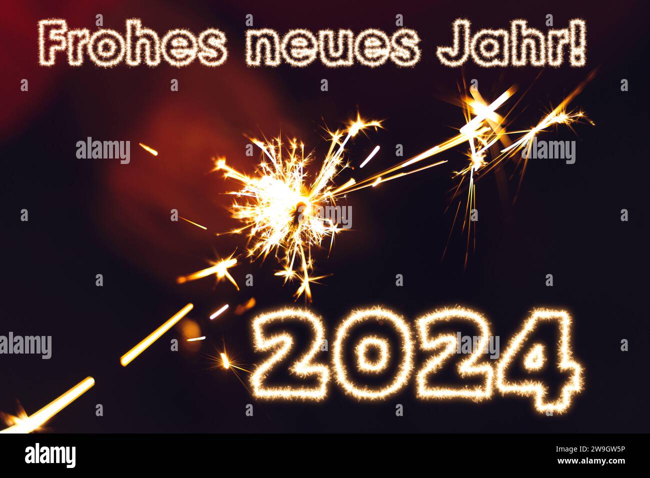 28 dicembre 2023: Felice anno nuovo 2024 lettering con lettere ...