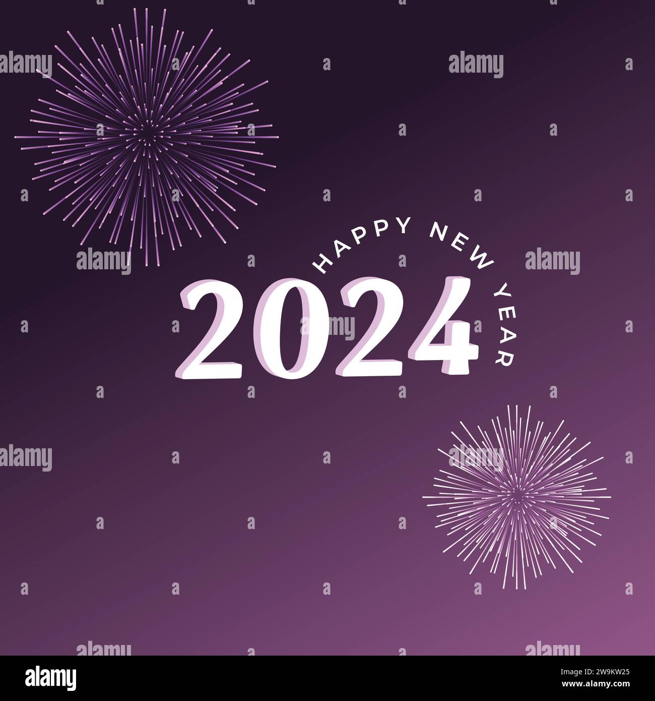 anno 2024 augurandovi un felice anno nuovo 2024 Immagine e Vettoriale ...