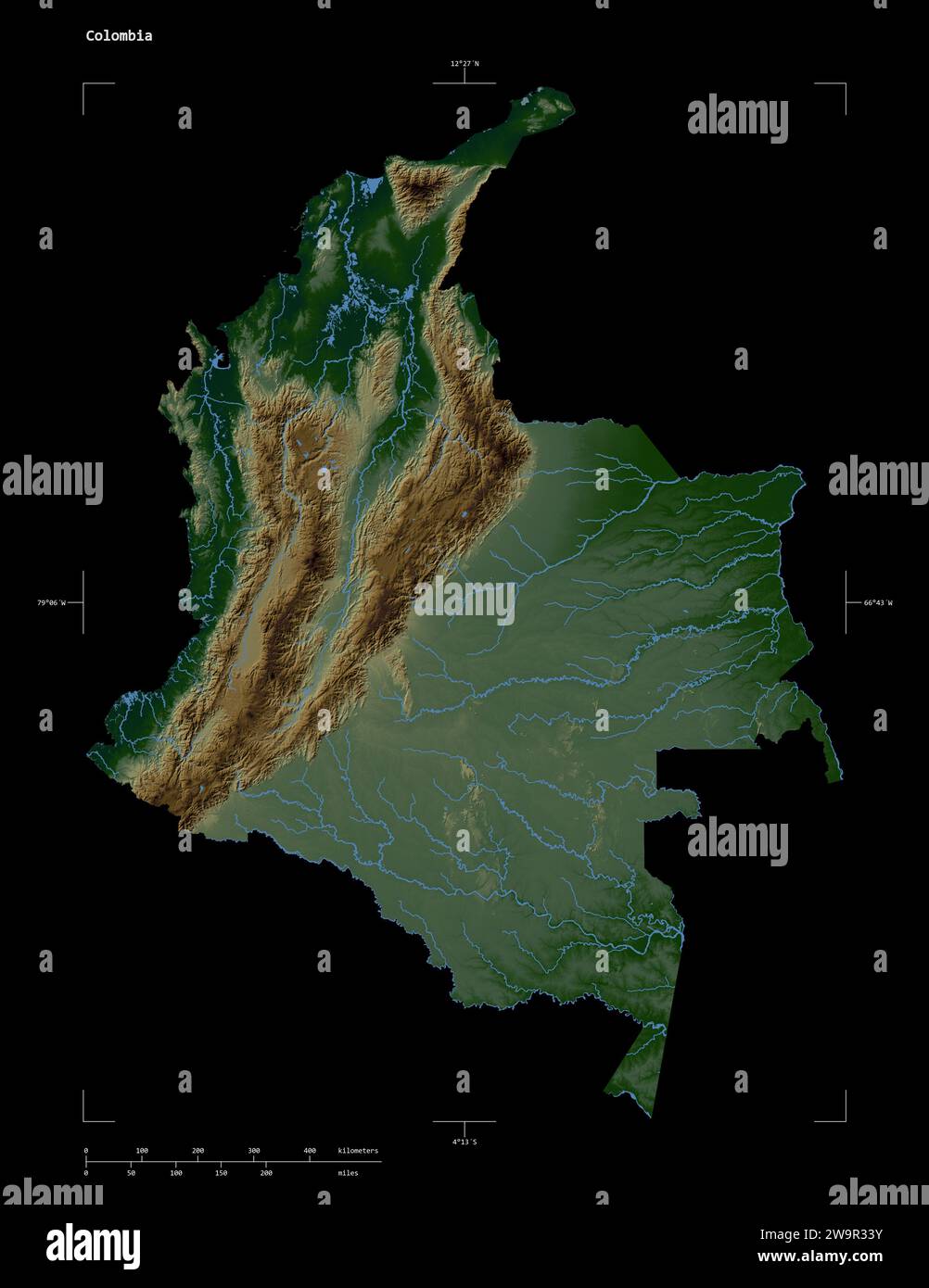 Mappa fiumi colombia immagini e fotografie stock ad alta risoluzione ...