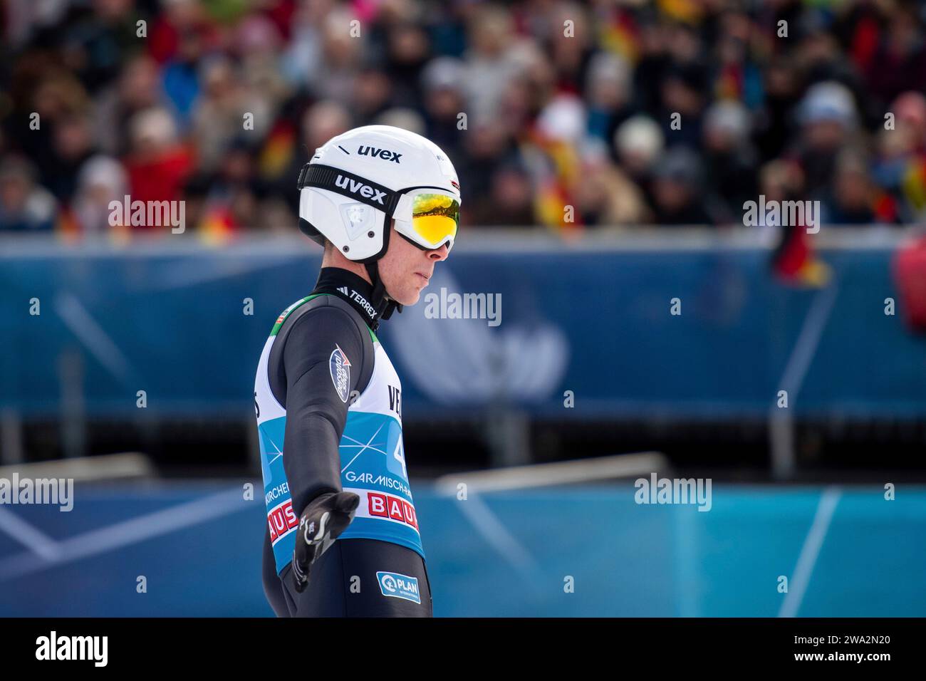 Luca Roth (Deutschland, SV Messstetten) im Ziel, GER, Neujahrsspringen ...