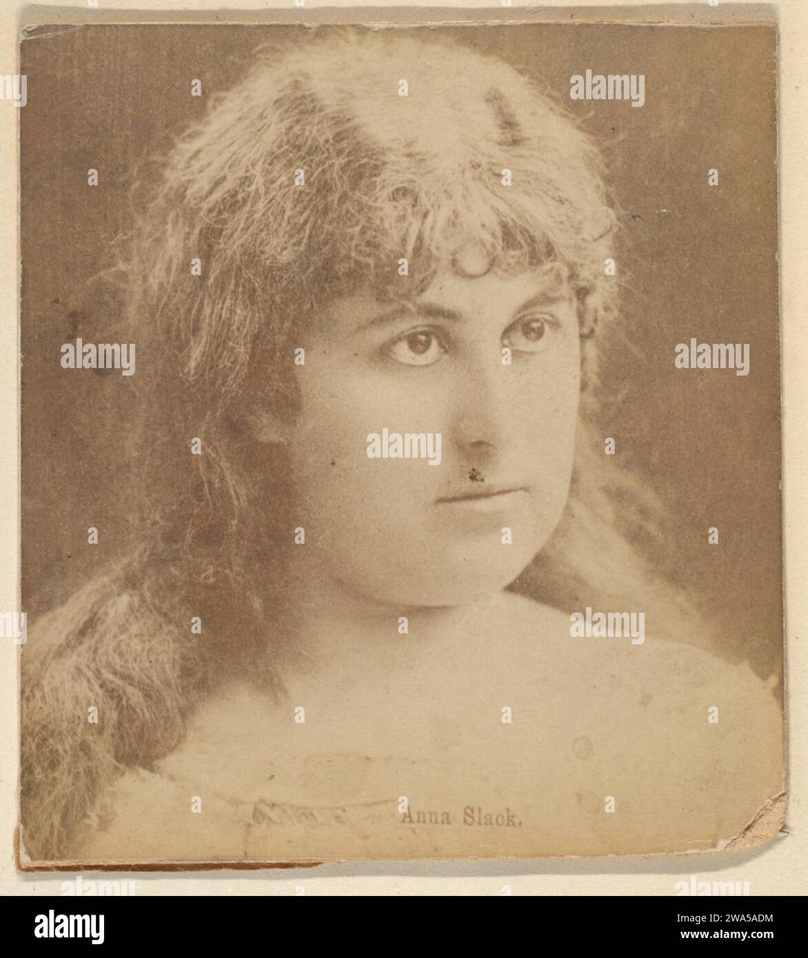 Anna Slack, dalla serie Actresses (N246), Type 2, pubblicata da Kinney ...