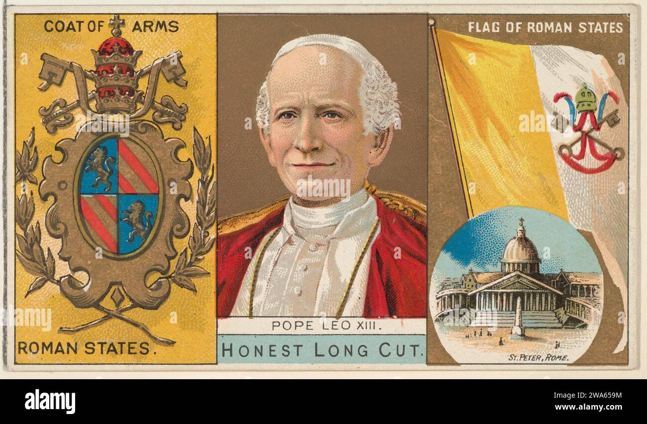 Papa Leone XIII, Stati romani, dalla serie Rulers, Flags, and Coats of ...