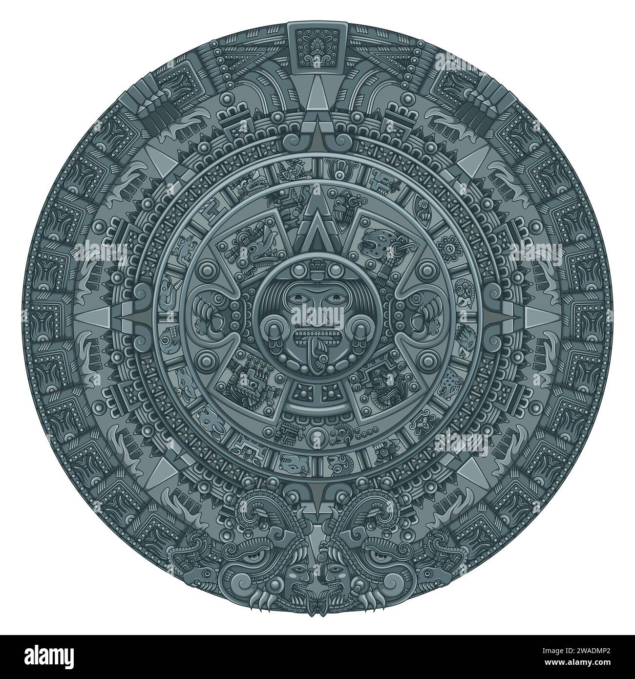 Pietra del calendario azteco immagini e fotografie stock ad alta ...