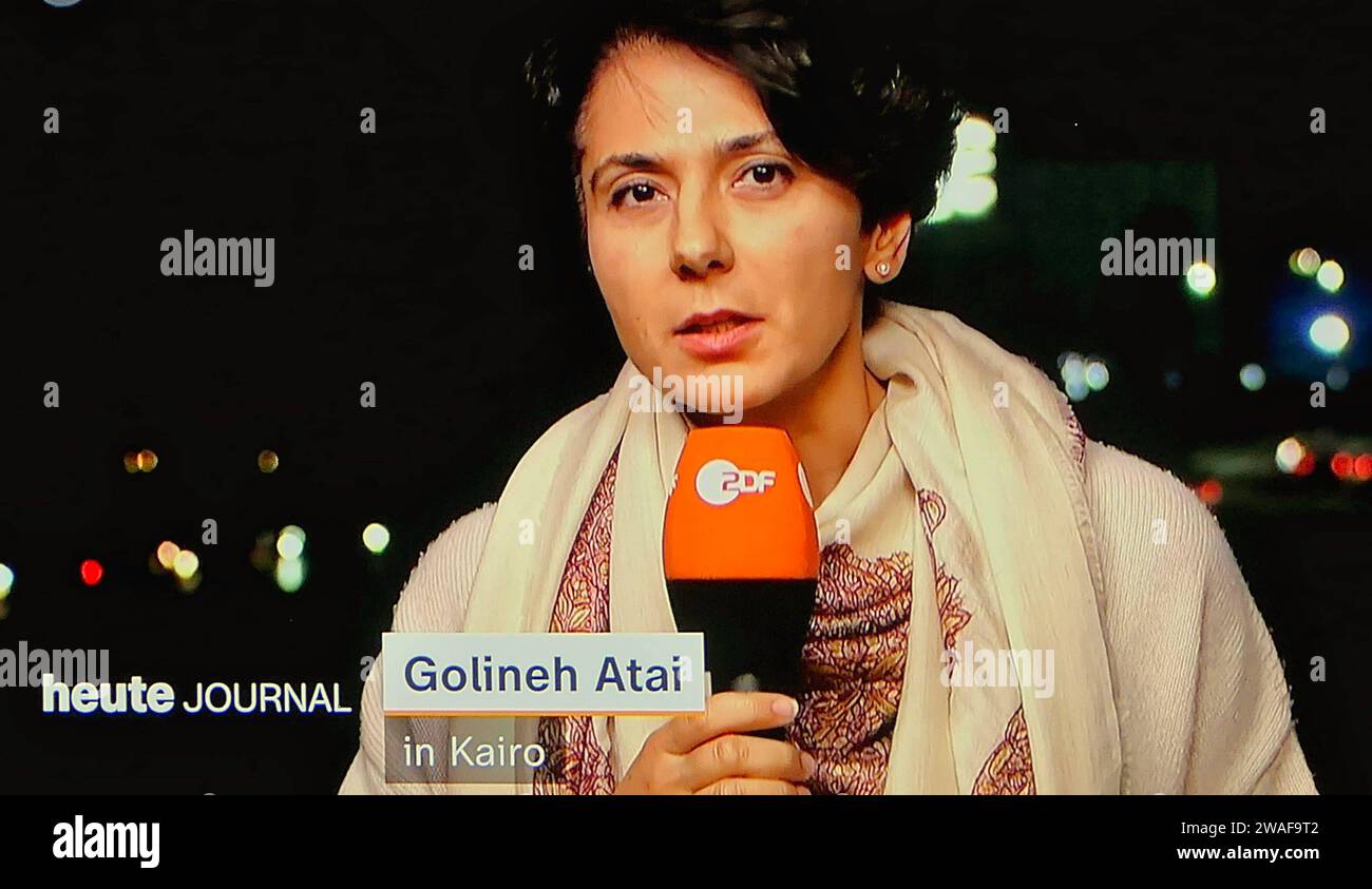 Golineh Atai ZDF Reporterin in Kairo hier im ZDF AM 03.01.2024 ...
