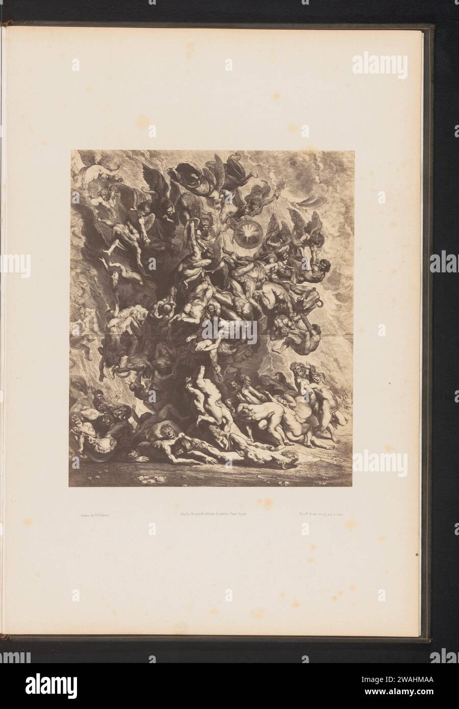 Produzione fotografica di un'incisione di cadute di Jonas Suyderhoef, al dipinto di Peter Paul ...