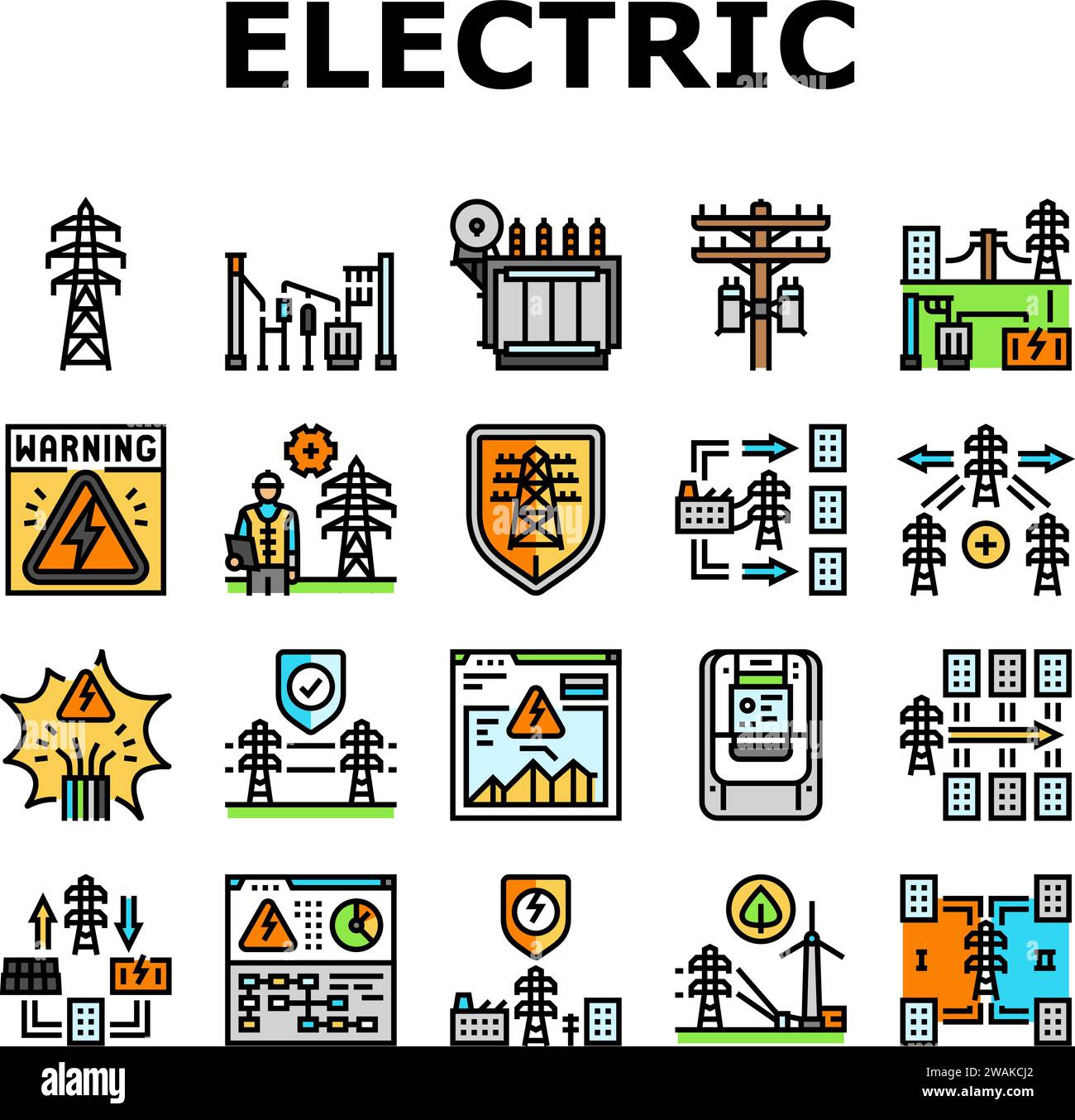 Centrale elettrica britannica Immagini Vettoriali Stock - Alamy