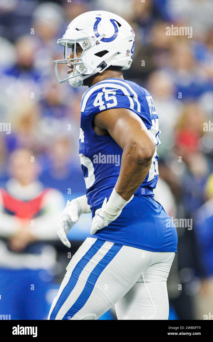 6 gennaio 2024: Il linebacker degli Indianapolis Colts E.J. Speed (45 ...