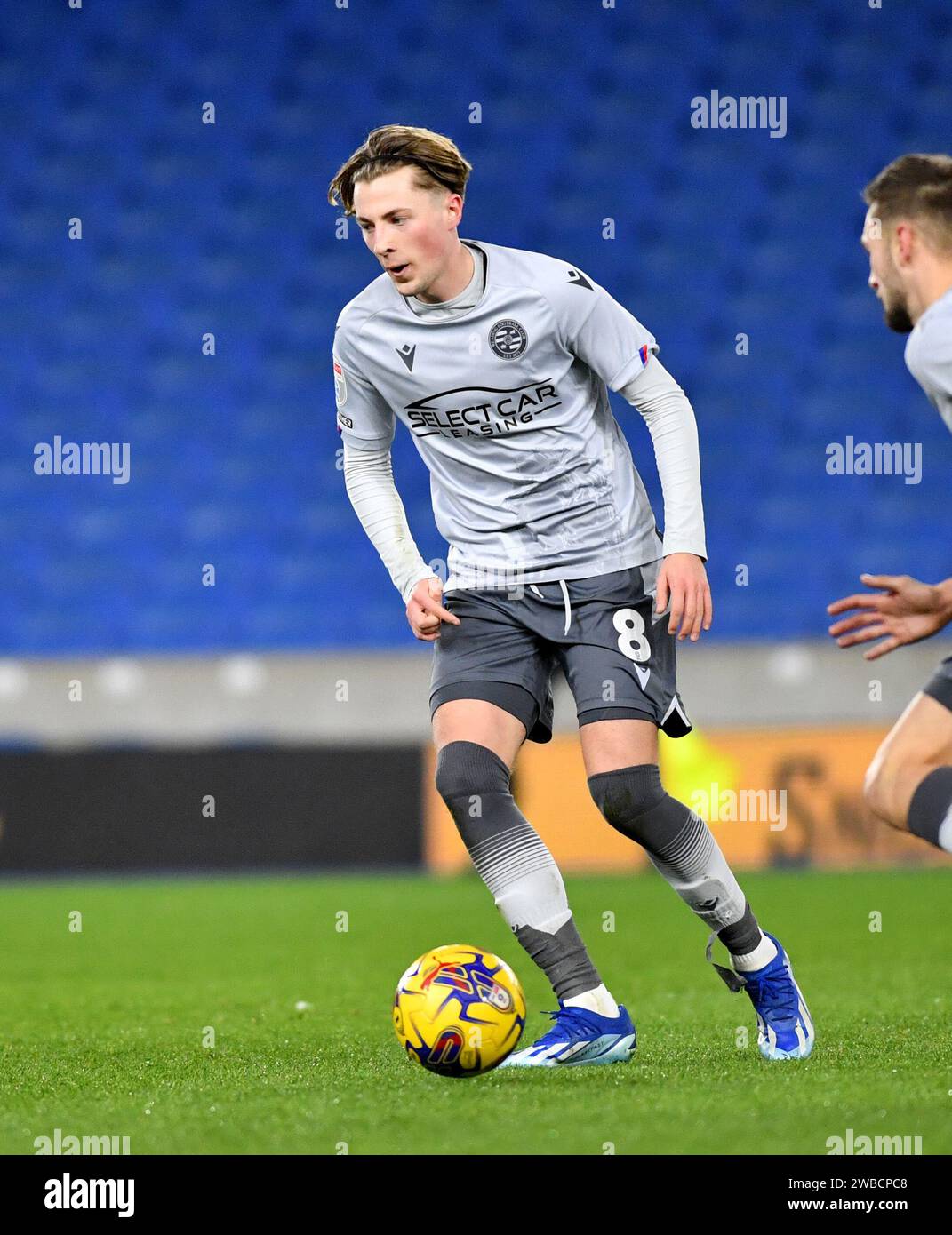 Charlie Savage di Reading durante la partita del trofeo Bristol Street ...