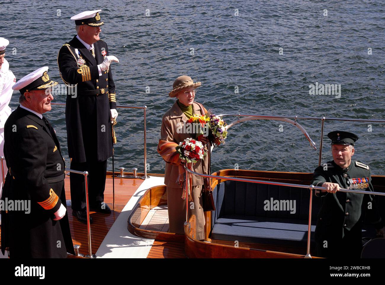 HM la Regina Margrethe II e marito principe Hnerik ufficiale a bordo ...