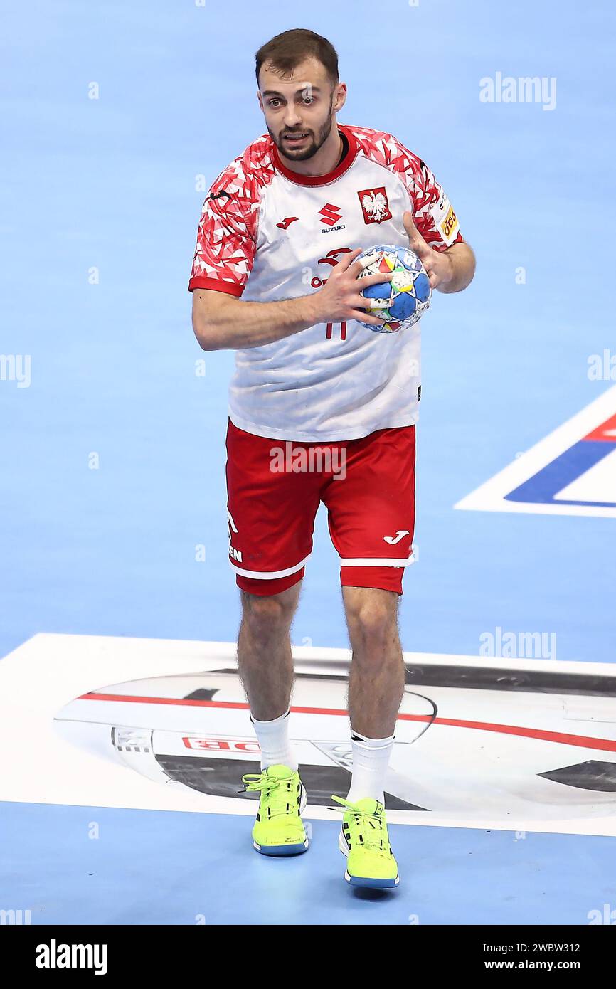 Pawel Paterek durante la gara di pallamano maschile EHF Euro 2024 tra ...