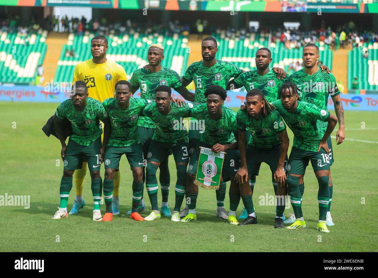 Abidjan, Nigeria. 14 gennaio 2024. Nigeria contro Guinea equitoriale ...