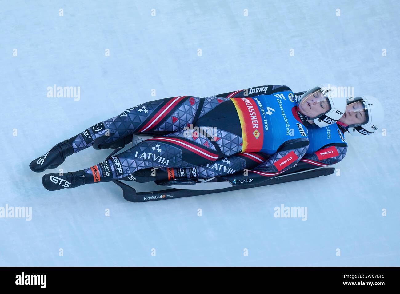 Innsbruck, Österreich 13.- 14. Gennaio 2024: Eberspächer Rennrodel ...