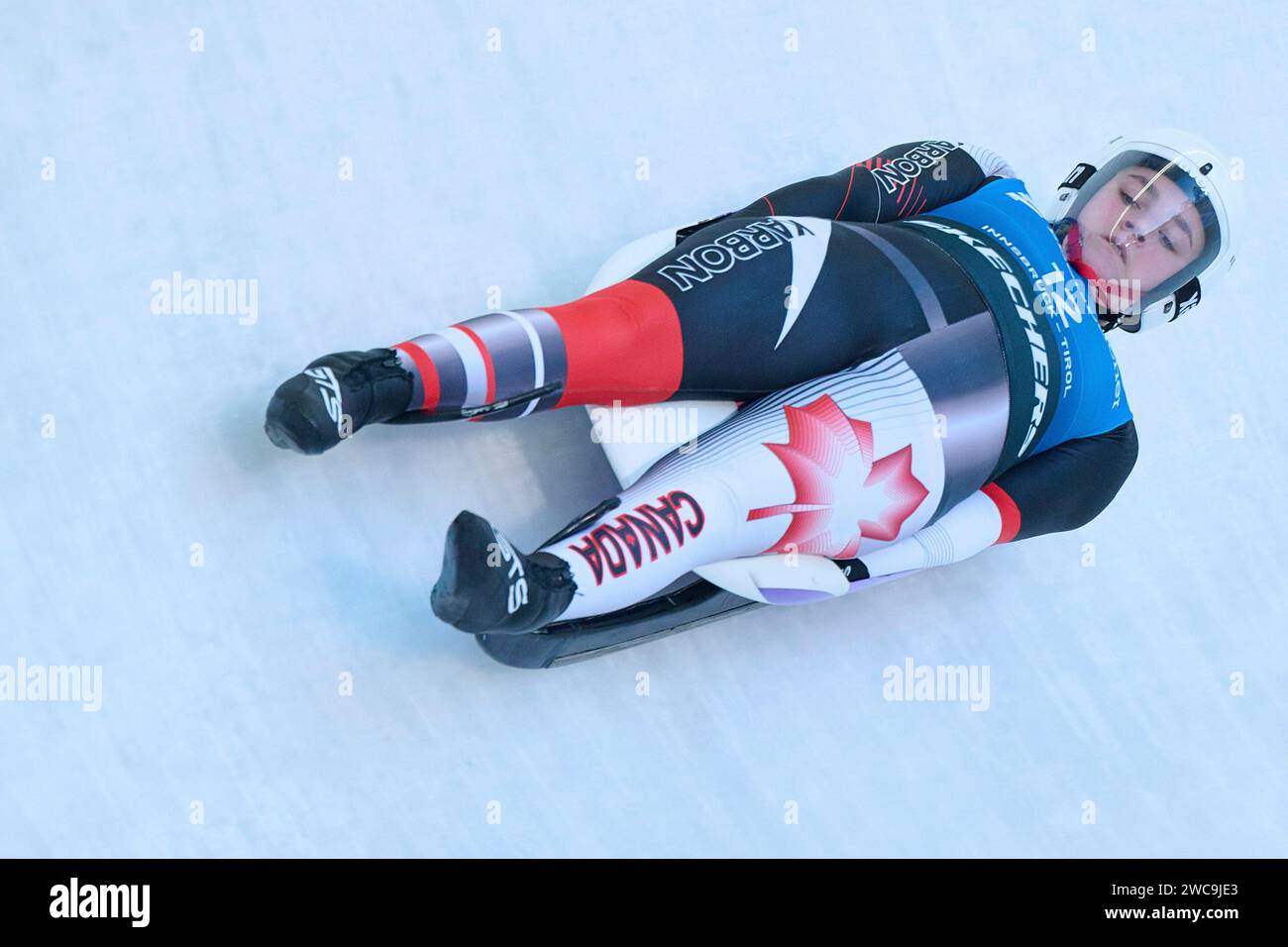 Innsbruck, Österreich 13.- 14. Gennaio 2024: Eberspächer Rennrodel ...
