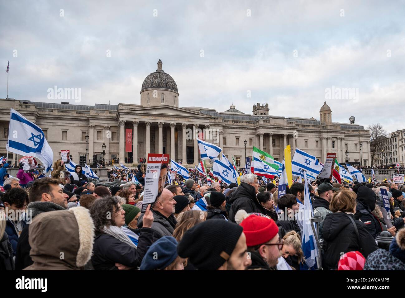 Raduno pro-Israele a Trafalgar Square per chiedere il rilascio di ...