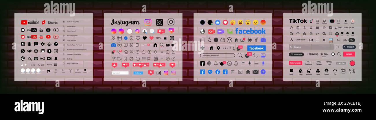 Logo tiktok Immagini Vettoriali Stock - Alamy