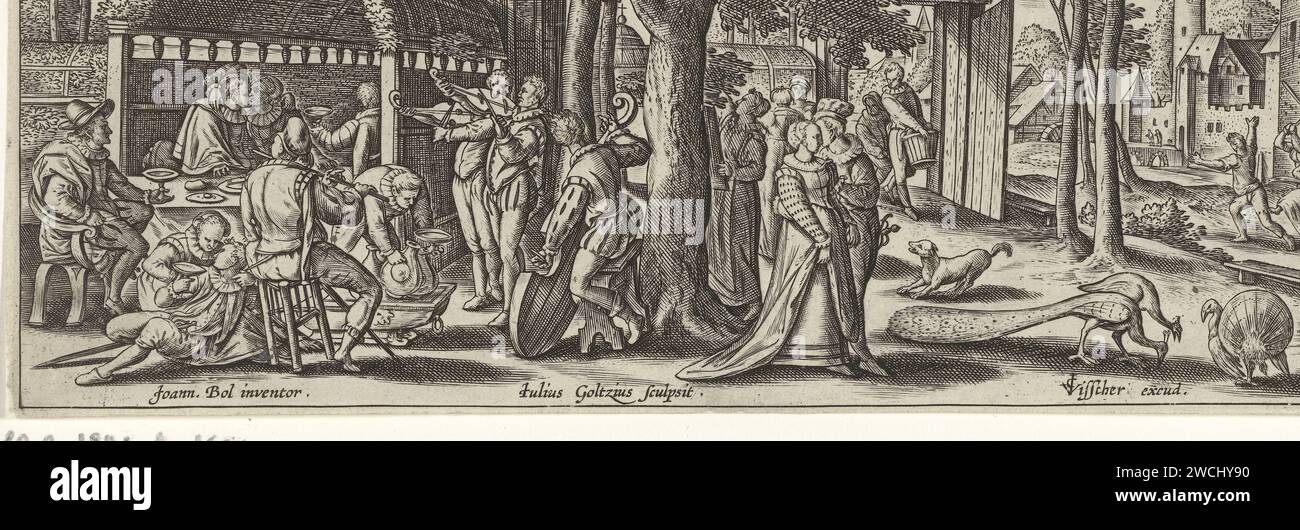 Il figlio perduto spreca i suoi soldi, Julius Goltzius, dopo Hans Bol ...