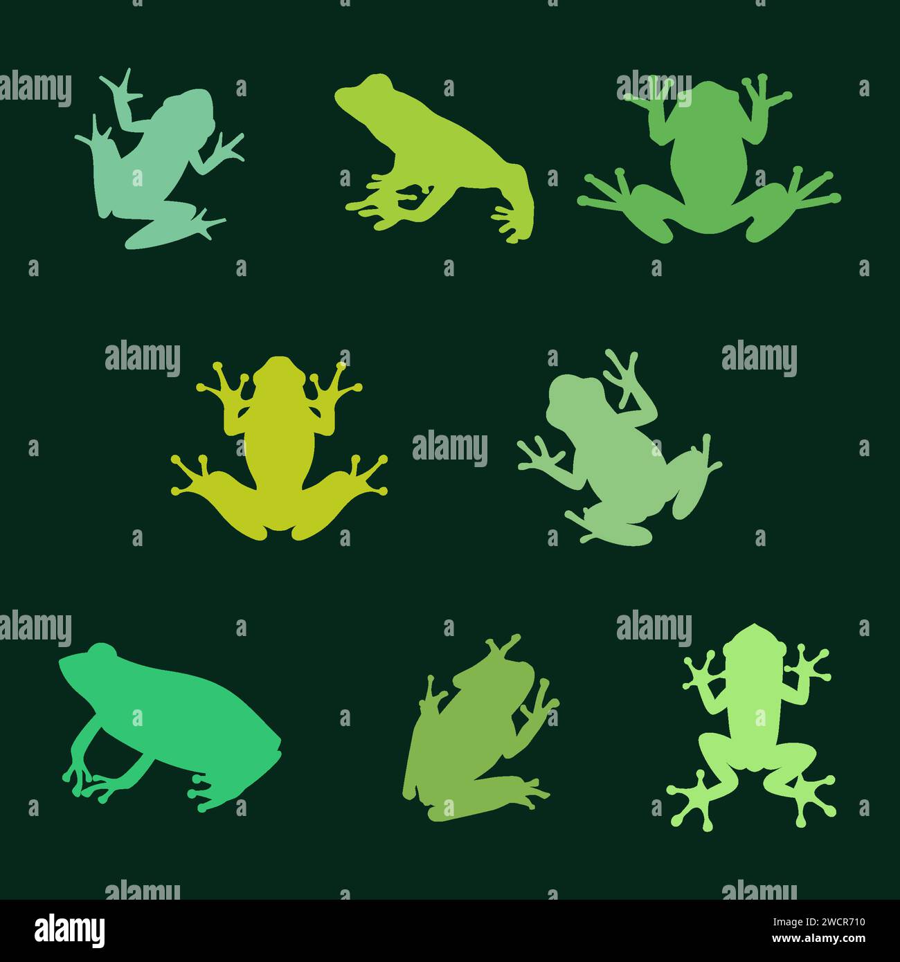Silhouette di rana Immagini Vettoriali Stock - Alamy