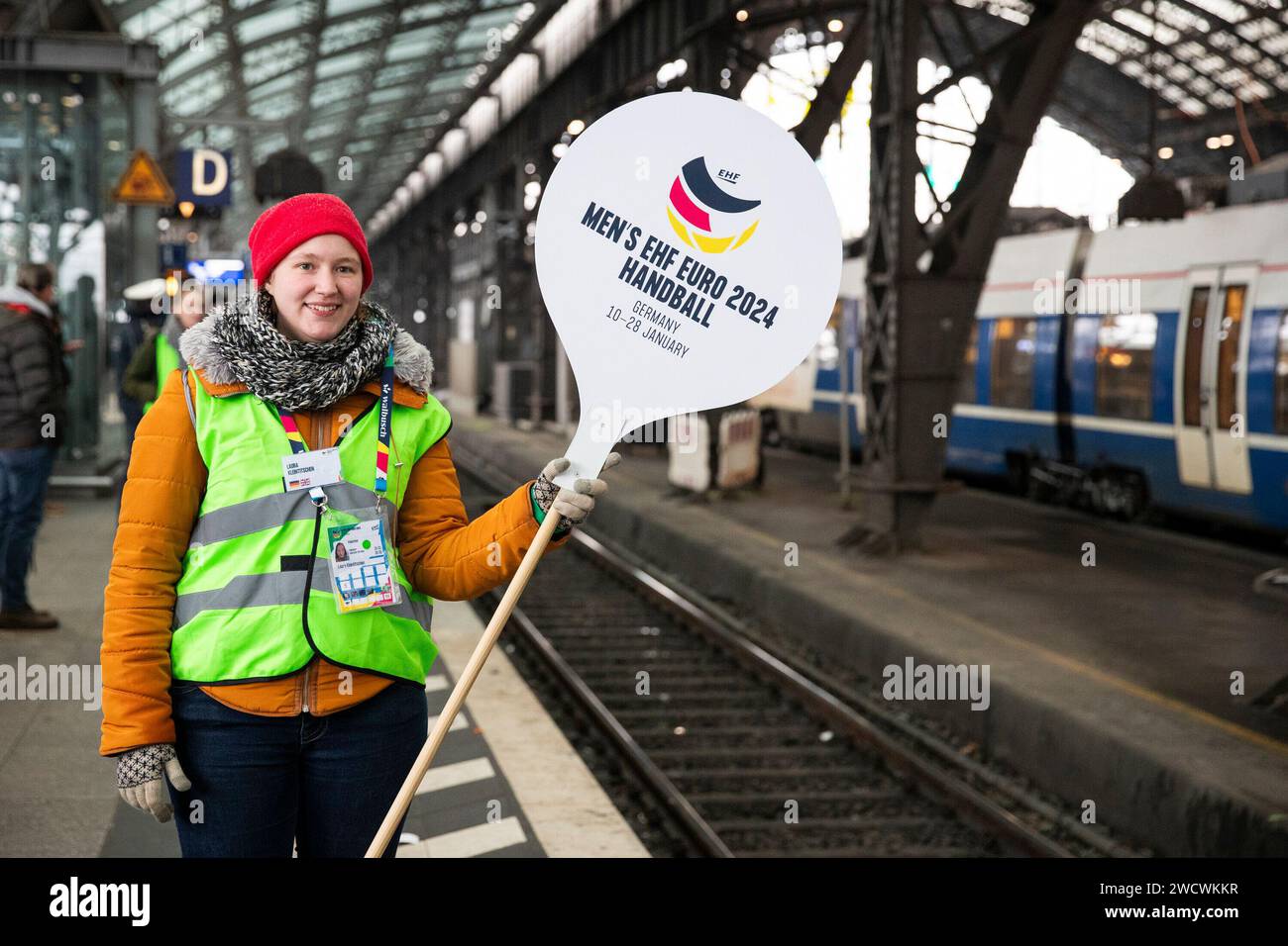 Empfang der deutschen Handballnationalmannschaft am Hauptbahnhof, AM 17.01.2024, K?ln - Die ...