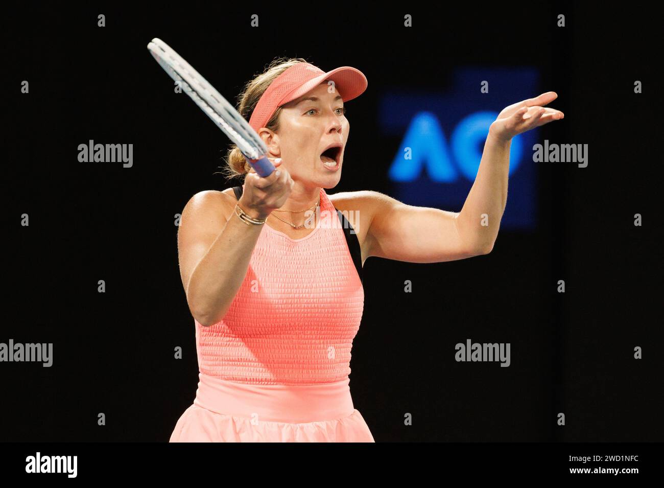 18 gennaio 2024, Melbourne, Victoria, Australia: DANIELLE COLLINS degli ...