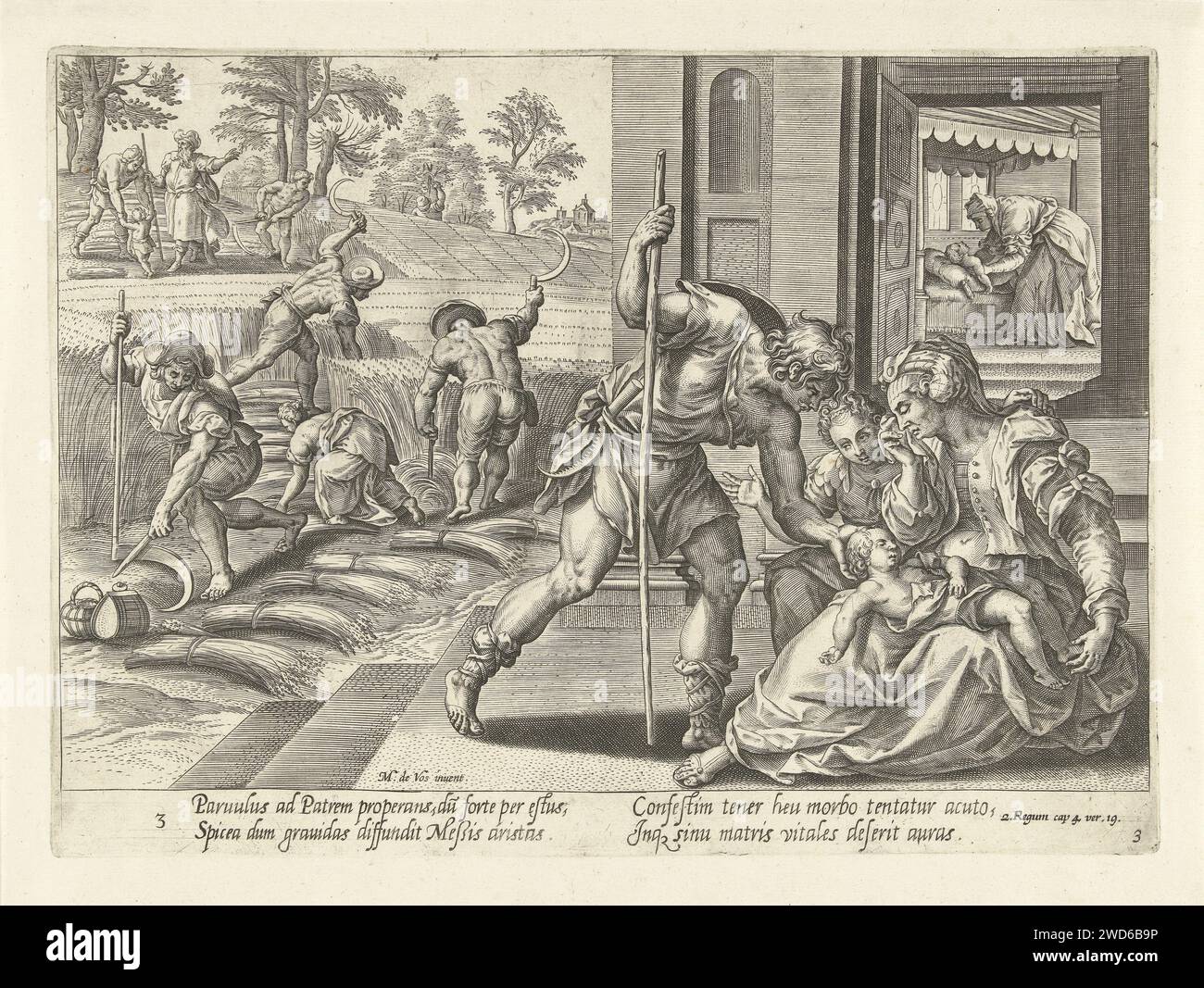 Morte del figlio della donna sunnemita, Hans Collaert (i), dopo Maerten ...