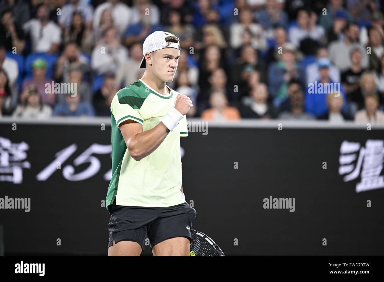 Holger Rune della Danimarca durante il torneo di tennis Australian Open ...