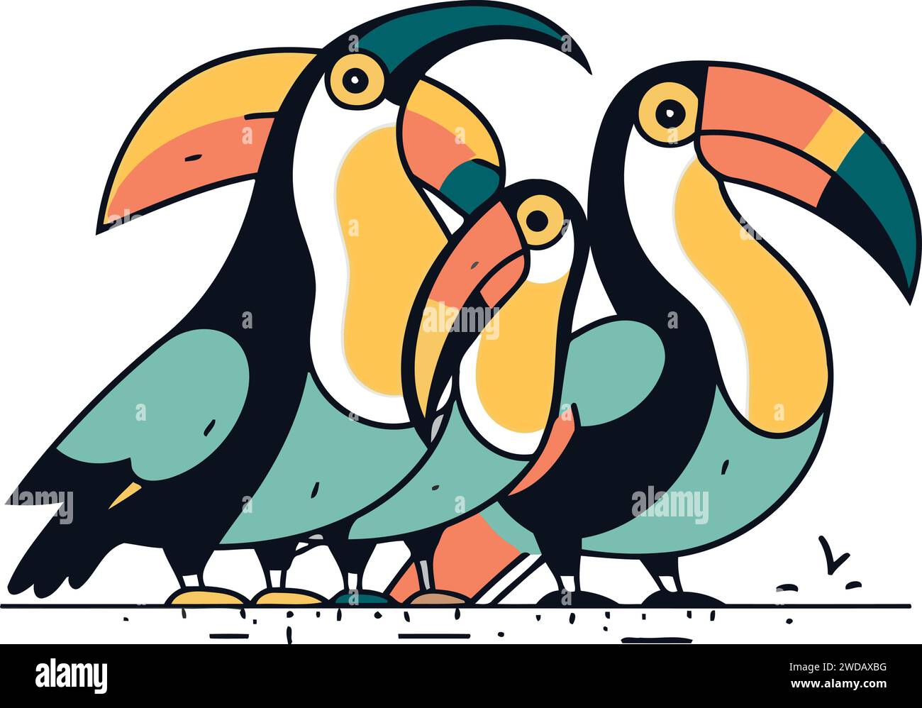 Uccelli tropicali Immagini Vettoriali Stock - Alamy