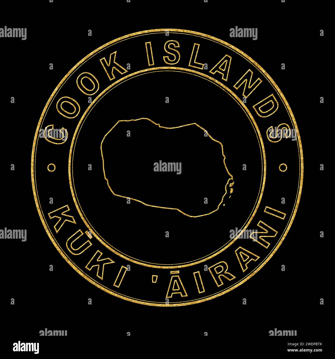 Mappa delle isole cook gold immagini e fotografie stock ad alta ...