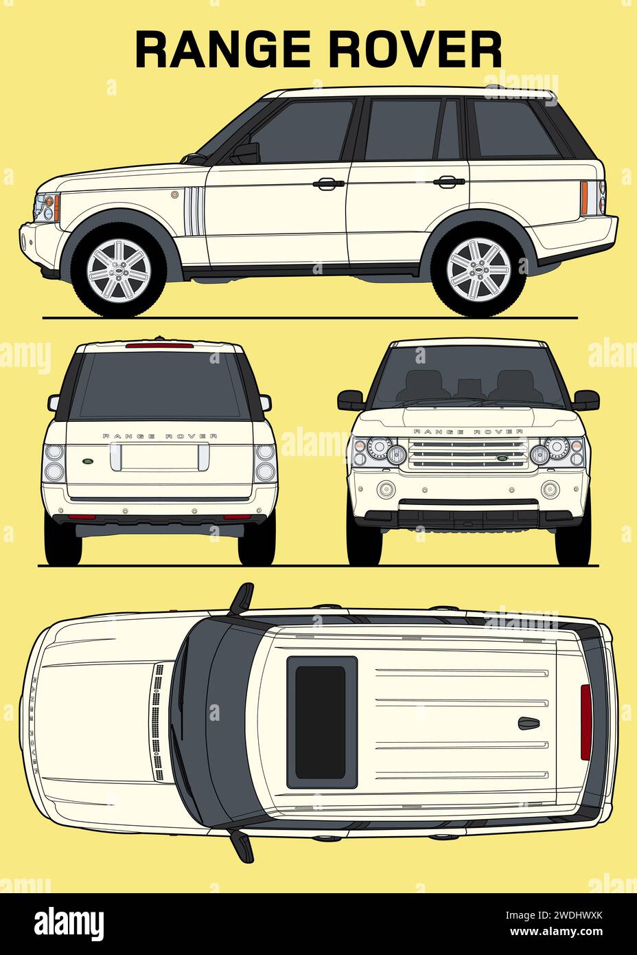 Classic land rover Immagini Vettoriali Stock - Alamy